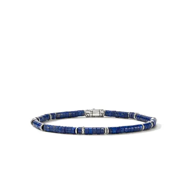 John Hardy Heishi Beaded Bracelet With Lapis Lazuli - Sterling Silver