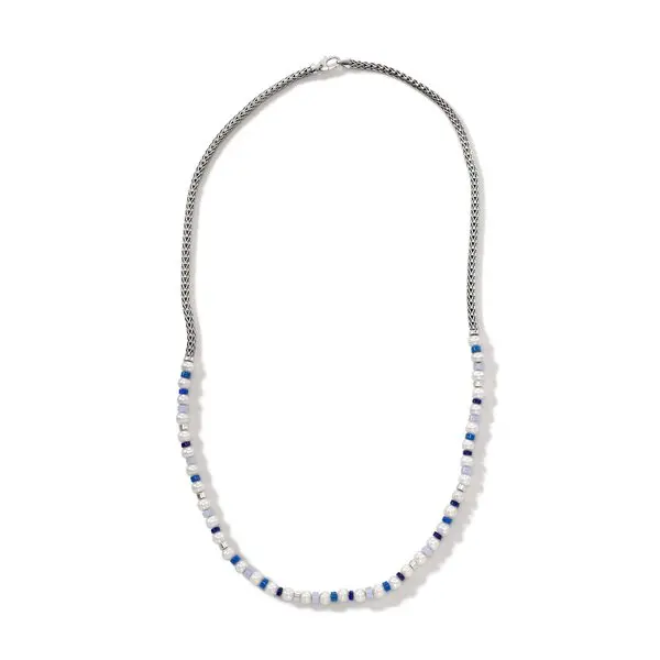 John Hardy Colorblock Necklace Pearl - Silver