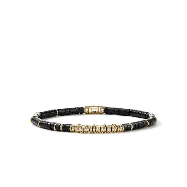 John Hardy Heishi Bead Bracelet - Gold