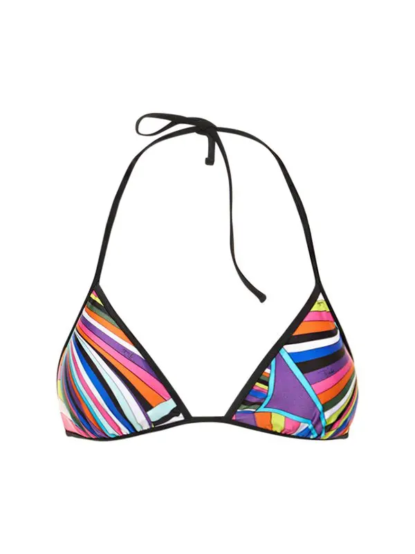 Emilio Pucci Iride Printed Lycra Bikini Top
