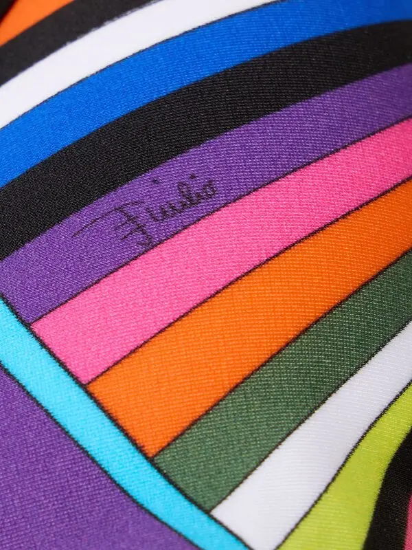 Emilio Pucci Iride Printed Lycra Bikini Top