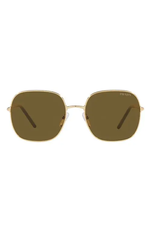 Prada 58mm Round Frame Blue Light Blocking Glasses