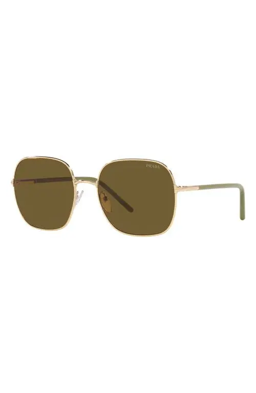 Prada 58mm Round Frame Blue Light Blocking Glasses