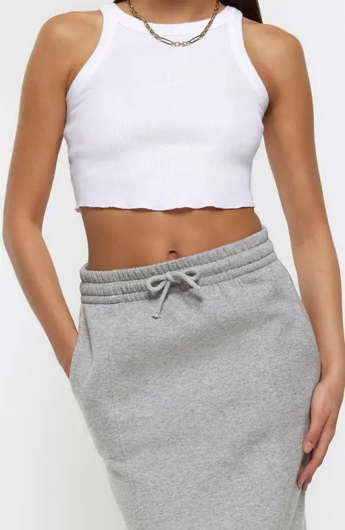 RIVER ISLAND Marl Sweat Midi Skirt