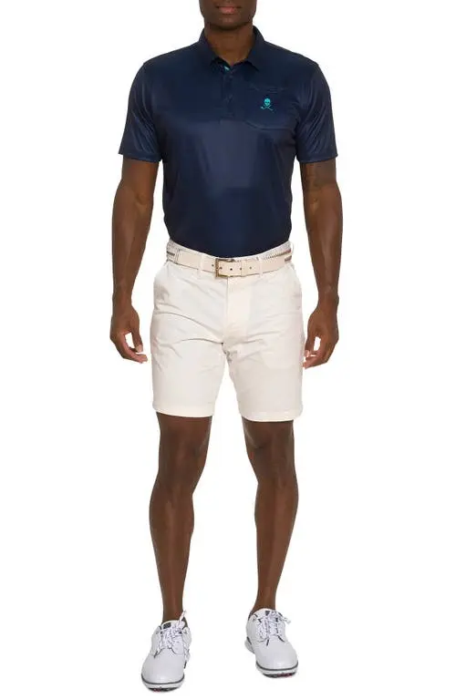 Robert Graham Blade Iron Print Golf Polo - Navy
