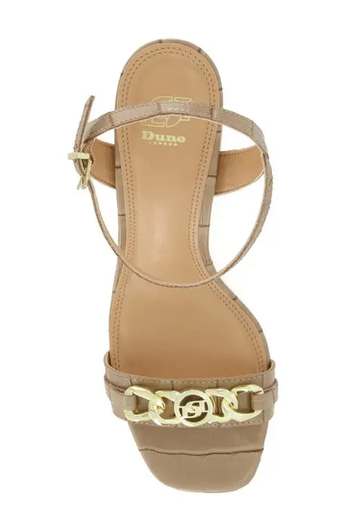 Dune London Manual Ankle Strap Sandal - Taupe