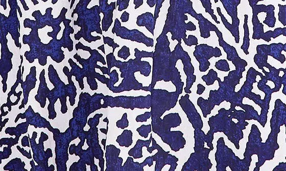 NIC+ZOE Indigo Stamp Midi A-line Dress