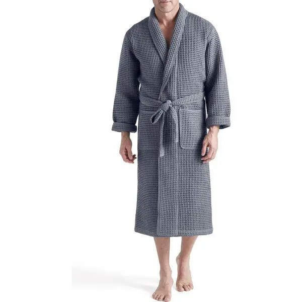 BOLL & BRANCH Organic Cotton Waffle Robe - Mineral