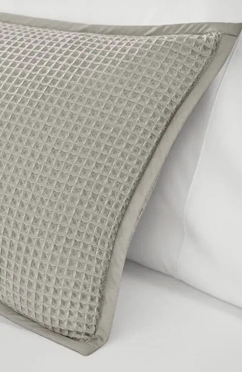 BOLL & BRANCH Organic Cotton Waffle Accent Pillow Cover - Pewter