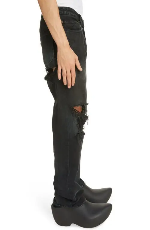 Balenciaga Destroyed Ripped Nonstretch Jeans