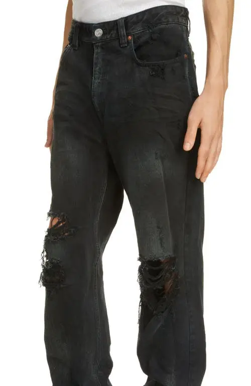 Balenciaga Destroyed Ripped Nonstretch Jeans