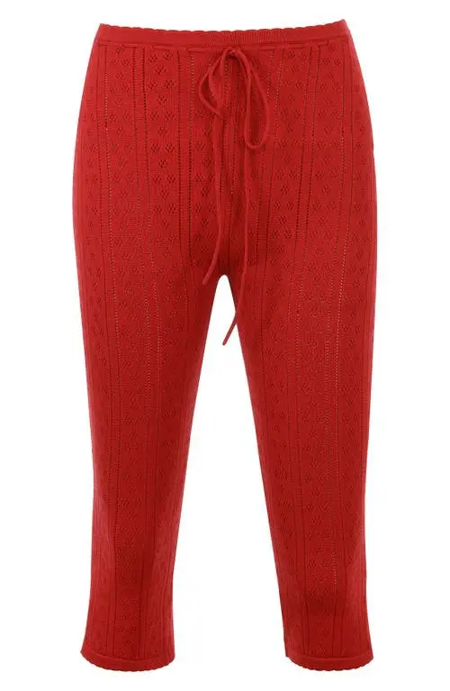 House Of Cb Abigail Pointelle Capri Pants