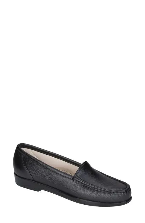 SAS Simplify Nubuck Leather Loafer - Black