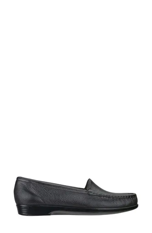 SAS Simplify Nubuck Leather Loafer - Black