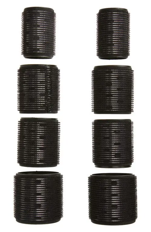 KITSCH Assorted 8-pack Ceramic Thermal Hair Rollers - Black