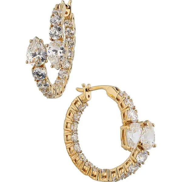 Nadri Emerald Isle Cubic Zirconia Hoop Earrings
