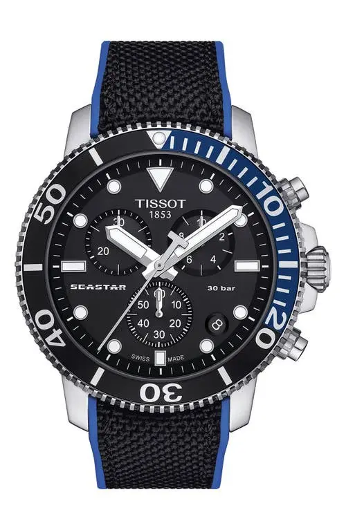 TISSOT Seastar 1000 Chronograph Bracelet Watch - Black