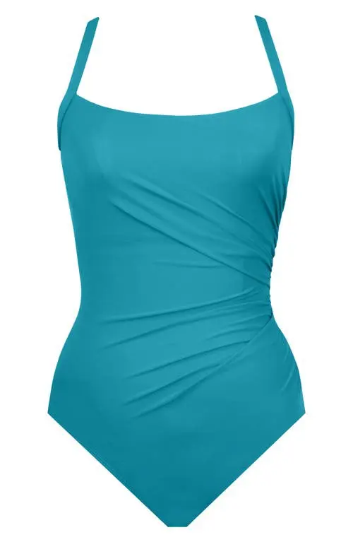 MIRACLESUIT® Rock Solid Starr One-piece Swimsuit - Maldives Blue