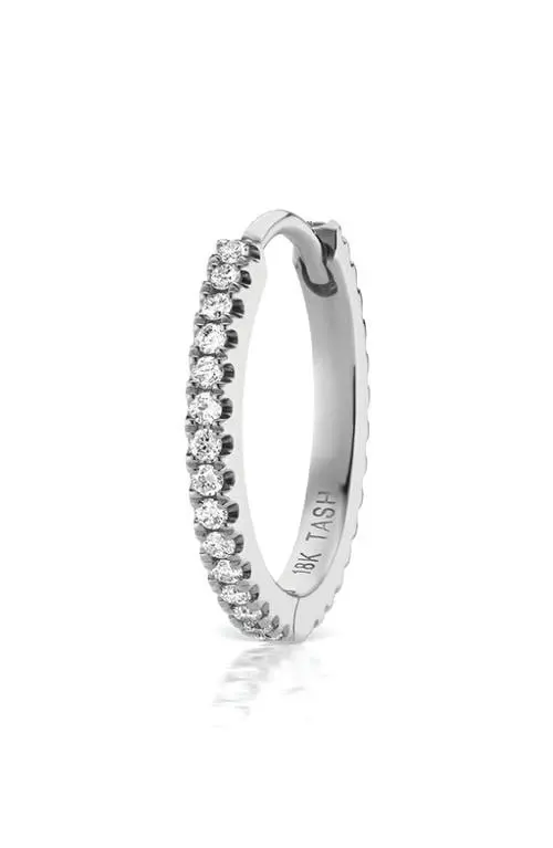 MARIA TASH Diamond Eternity Hoop Earring - White Gold