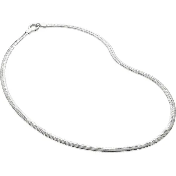 Monica Vinader Wide Snake Chain Necklace - Sterling Silver