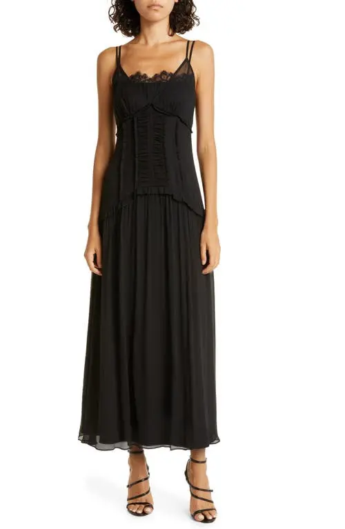 JASON WU Layered Silk Maxi Slip Dress