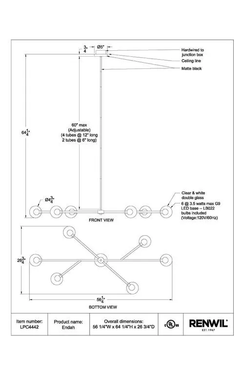 RENWIL Endah Ceiling Light Fixture