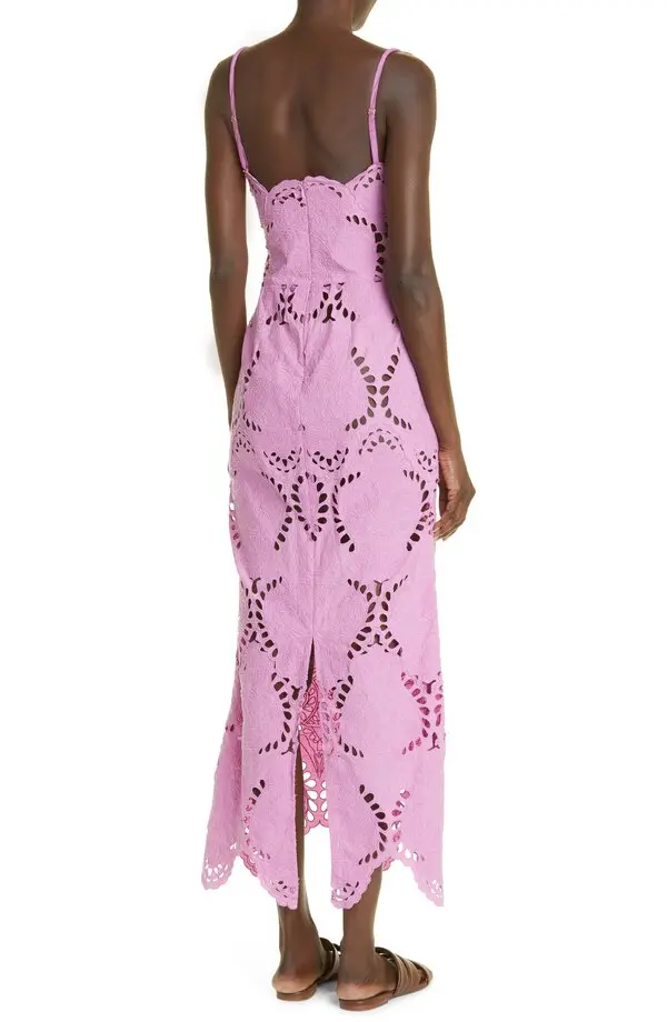 Johanna Ortiz Flourishing Garden Eyelet Embroidered Cotton Maxi Dress In  Orchid - 70% Off | Editorialist