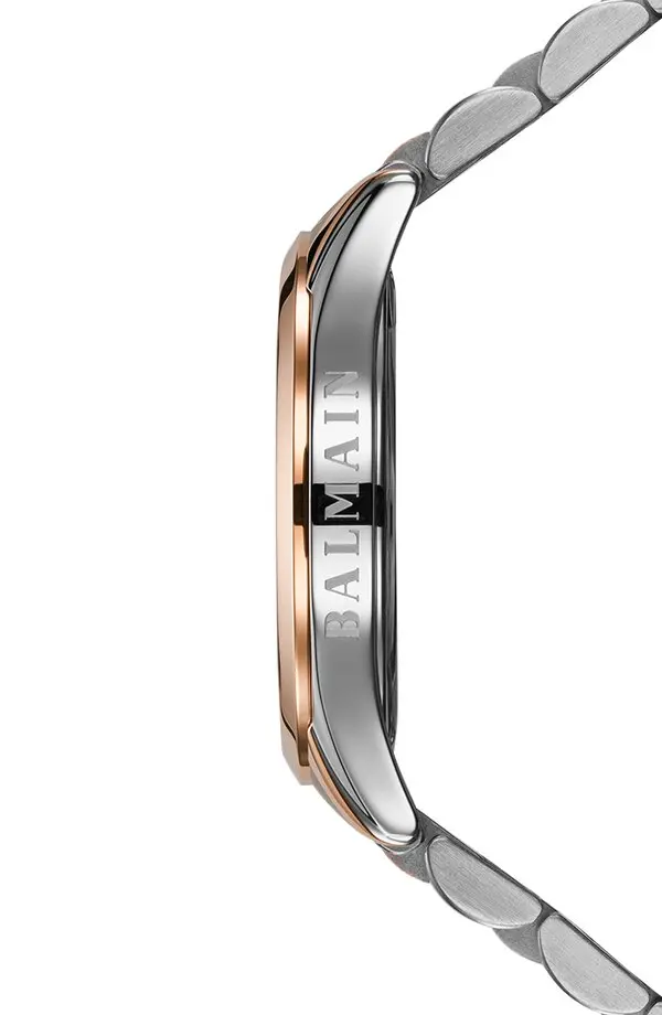 BALMAIN WATCHES Classic R Diamond Two-tone Bracelet Watch - Pink/ Silver