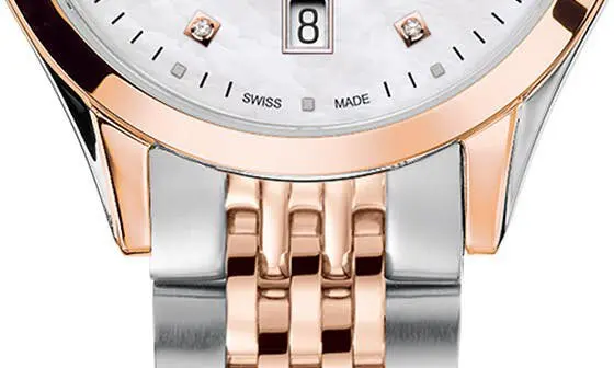 BALMAIN WATCHES Classic R Diamond Two-tone Bracelet Watch - Pink/ Silver