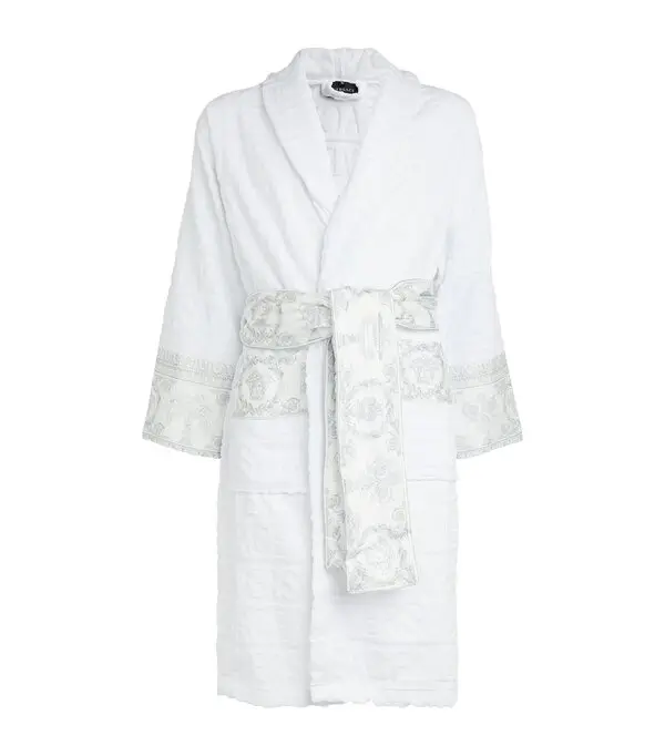 Versace Baroque Bathrobe - White
