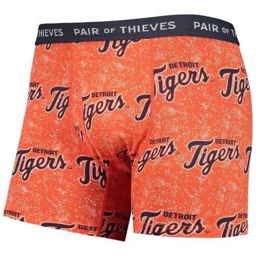 Pair Of Thieves Navy Detroit Tigers Super Fit 2-pack Boxer Briefs Set