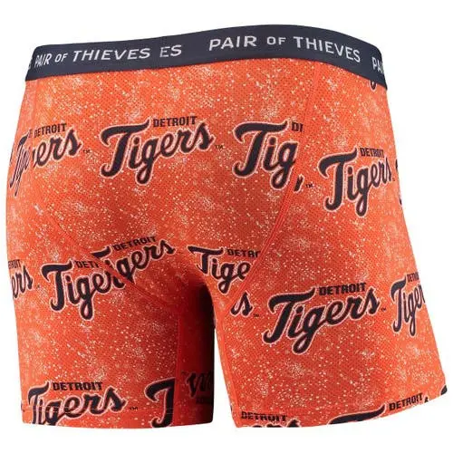 Pair Of Thieves Navy Detroit Tigers Super Fit 2-pack Boxer Briefs Set