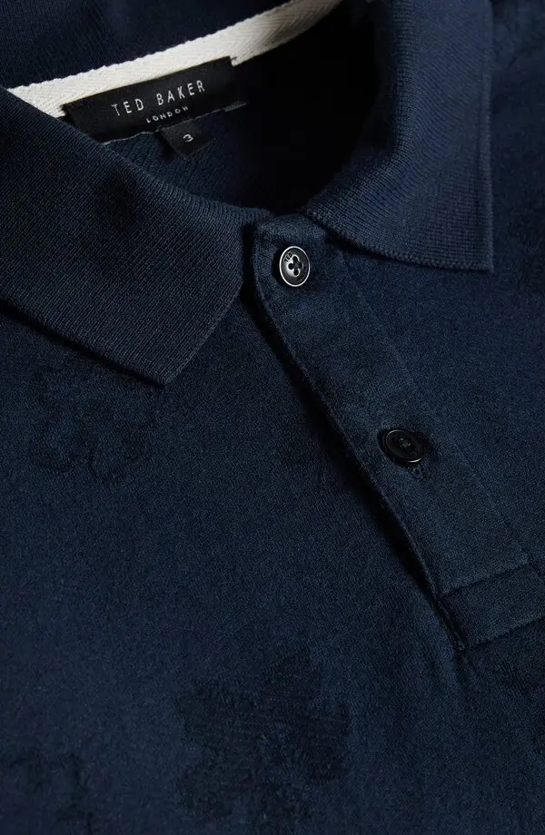 Ted Baker London Tyssen Jacquard Floral Polo Shirt