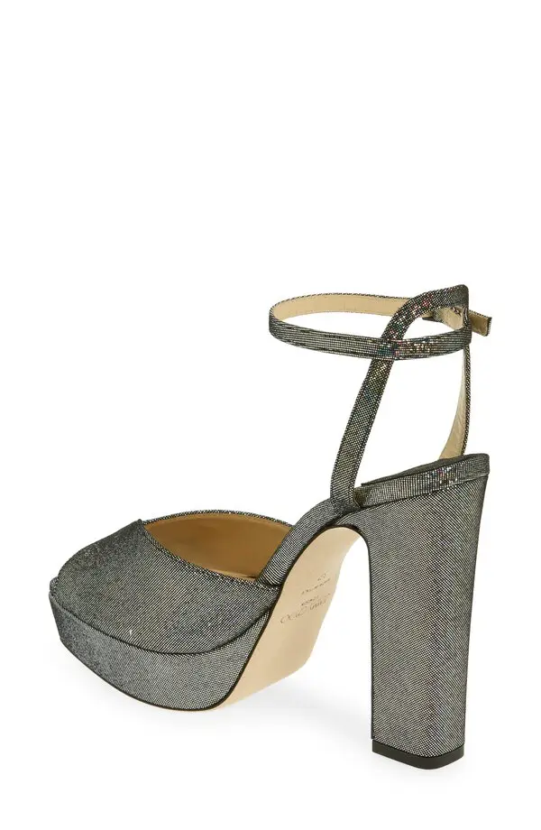 JIMMY CHOO Sacaria Glitter Platform Sandal