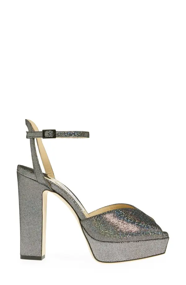 JIMMY CHOO Sacaria Glitter Platform Sandal