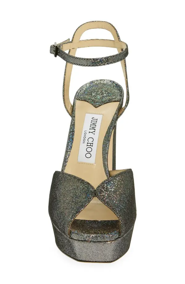 JIMMY CHOO Sacaria Glitter Platform Sandal
