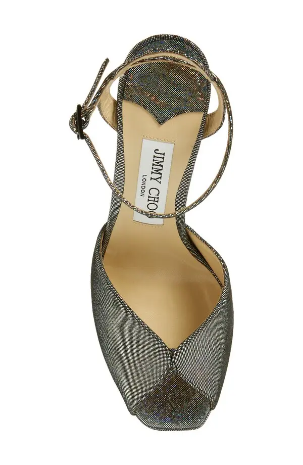 JIMMY CHOO Sacaria Glitter Platform Sandal