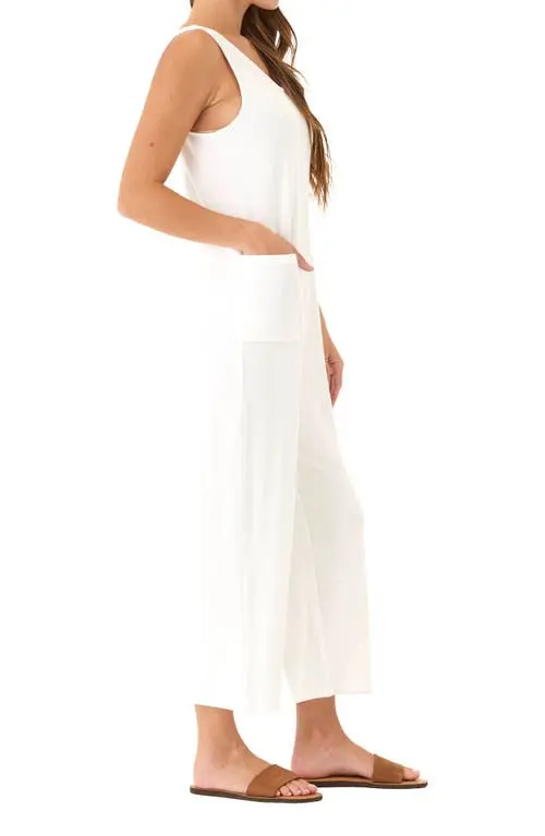 THREADS 4 THOUGHT Sleeveless V-neck Cropped Jumpsuit With Patch Pockets