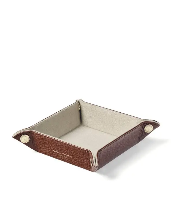 ASPINAL OF LONDON Mini Leather Tidy Tray - Brown