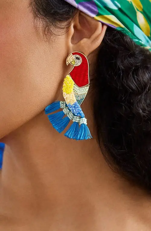 Baublebar Macaw Me Beaded Statement Drop Earrings