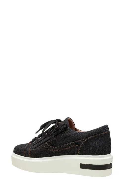 Linea Paolo Kalula Denim Platform Sneakers - Black Denim