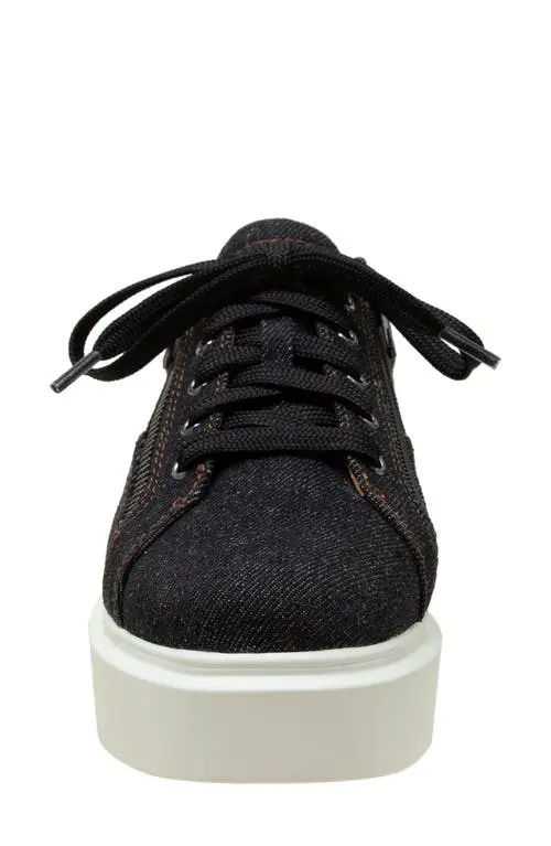 Linea Paolo Kalula Denim Platform Sneakers - Black Denim
