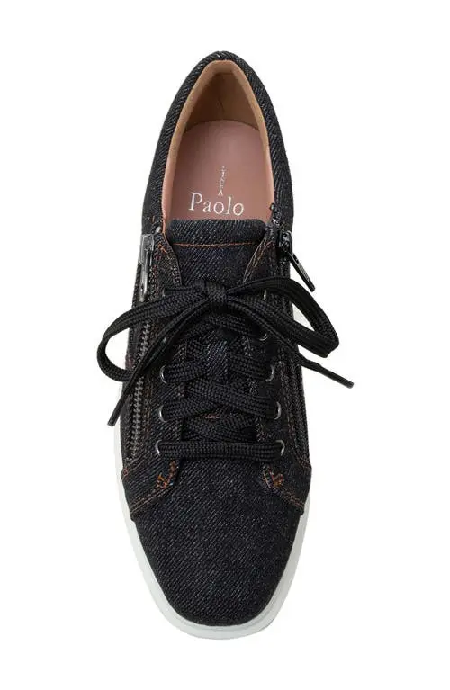 Linea Paolo Kalula Denim Platform Sneakers - Black Denim