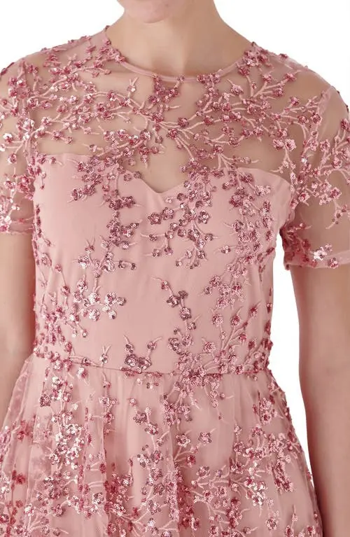 Endless Rose Sequin Embroidered Tiered Dress