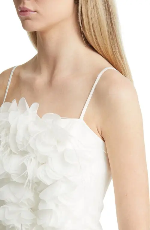 AZALEA WANG Feathered Bodice Minidress
