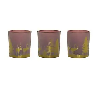 MELROSE Tea Light Holder W/woodland Scene - One-color