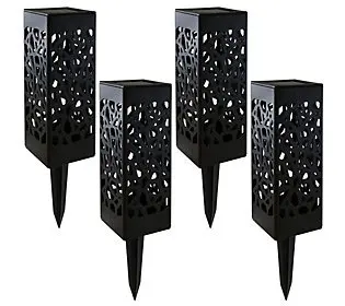 LUMABASE Solar Powered Garden Lights Set Of 4 - One-color