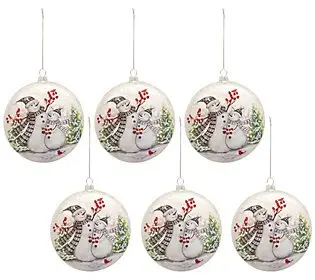 MELROSE Whimsical Snowman Disc Ornament