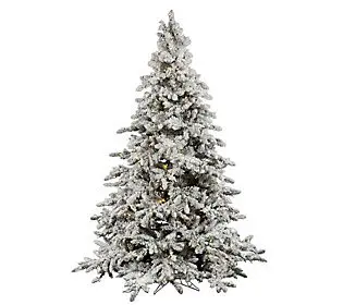 VICKERMAN 6.5' Flocked Utica Fir Artificial Chr Stmas Tree, Pw - One-color