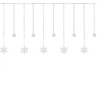 NORTHLIGHT 250 Clear Led Star & Snowflake Windo W Lights
